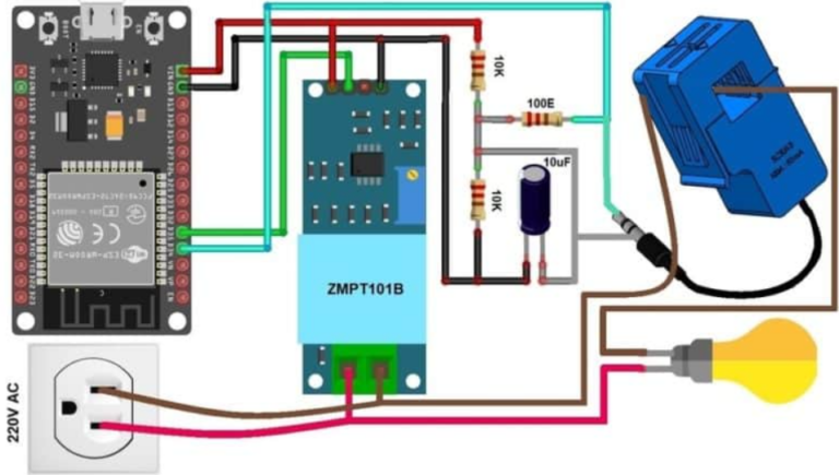 How to interface a current sensor with ESP32? - GigaElectronica